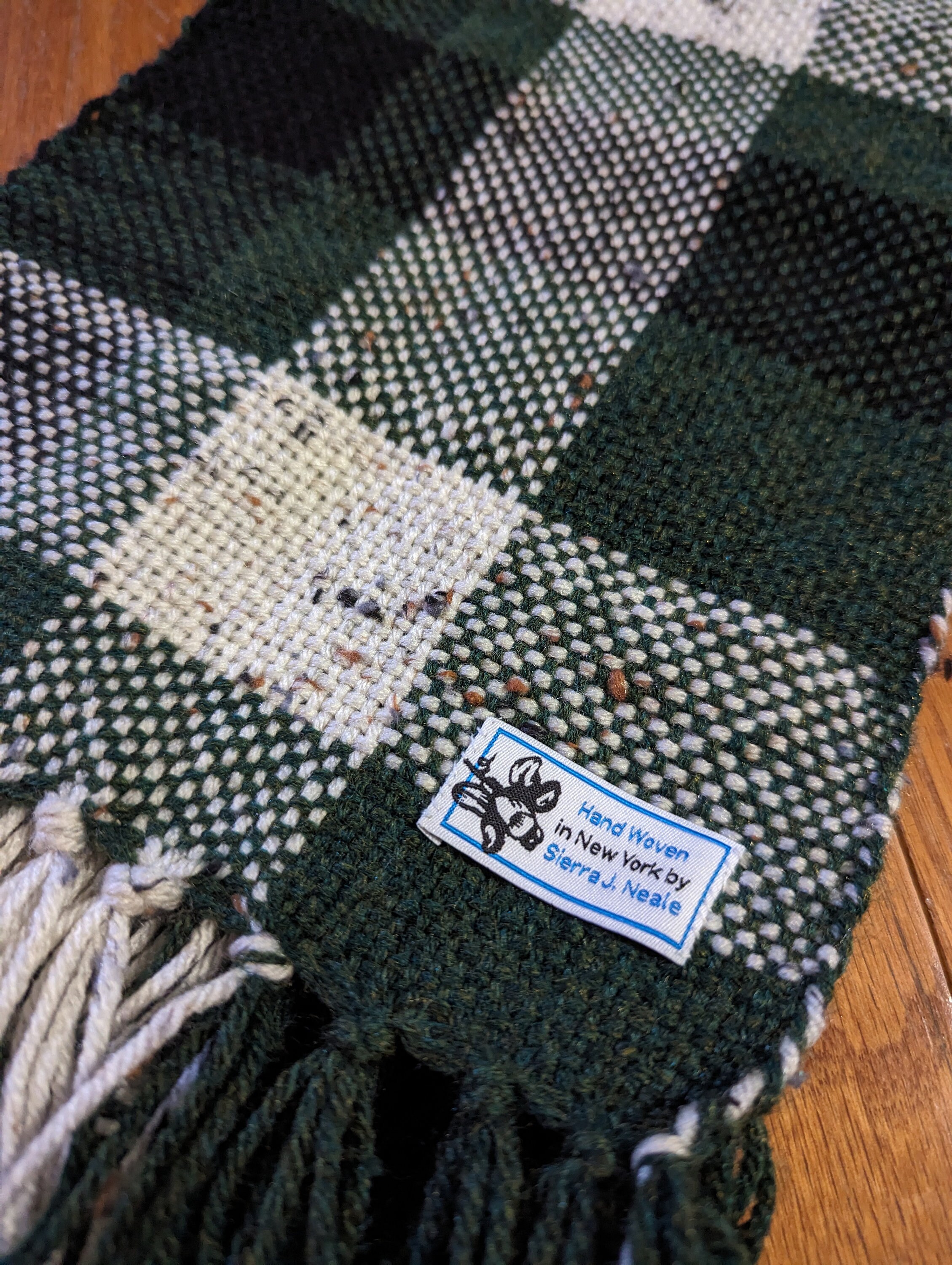Green Check Scarf - Etsy