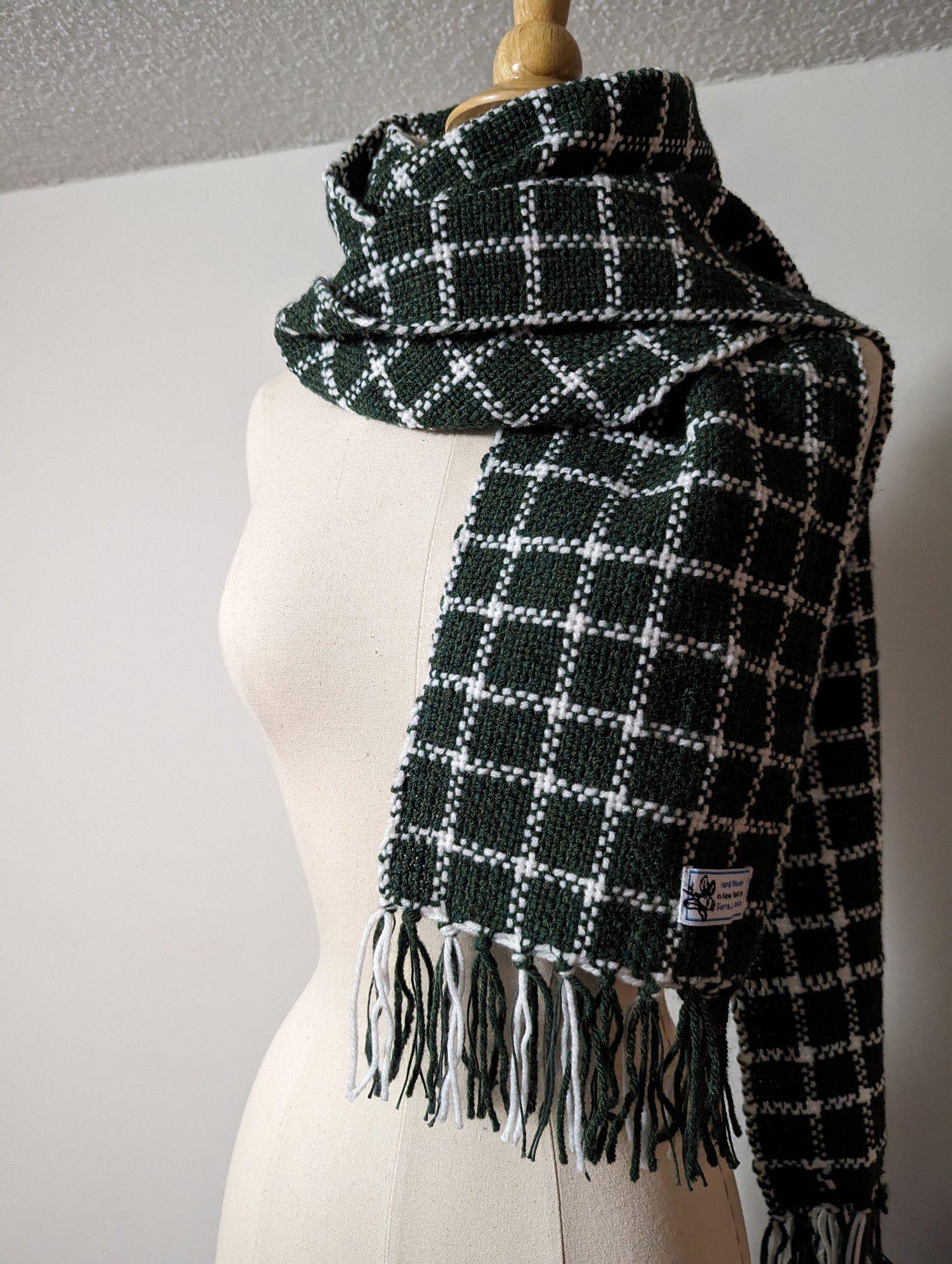 Green Windowpane Plaid Scarf - Etsy