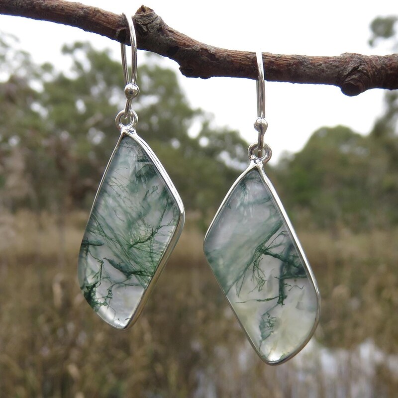 Moss Agate Jewelry - Etsy