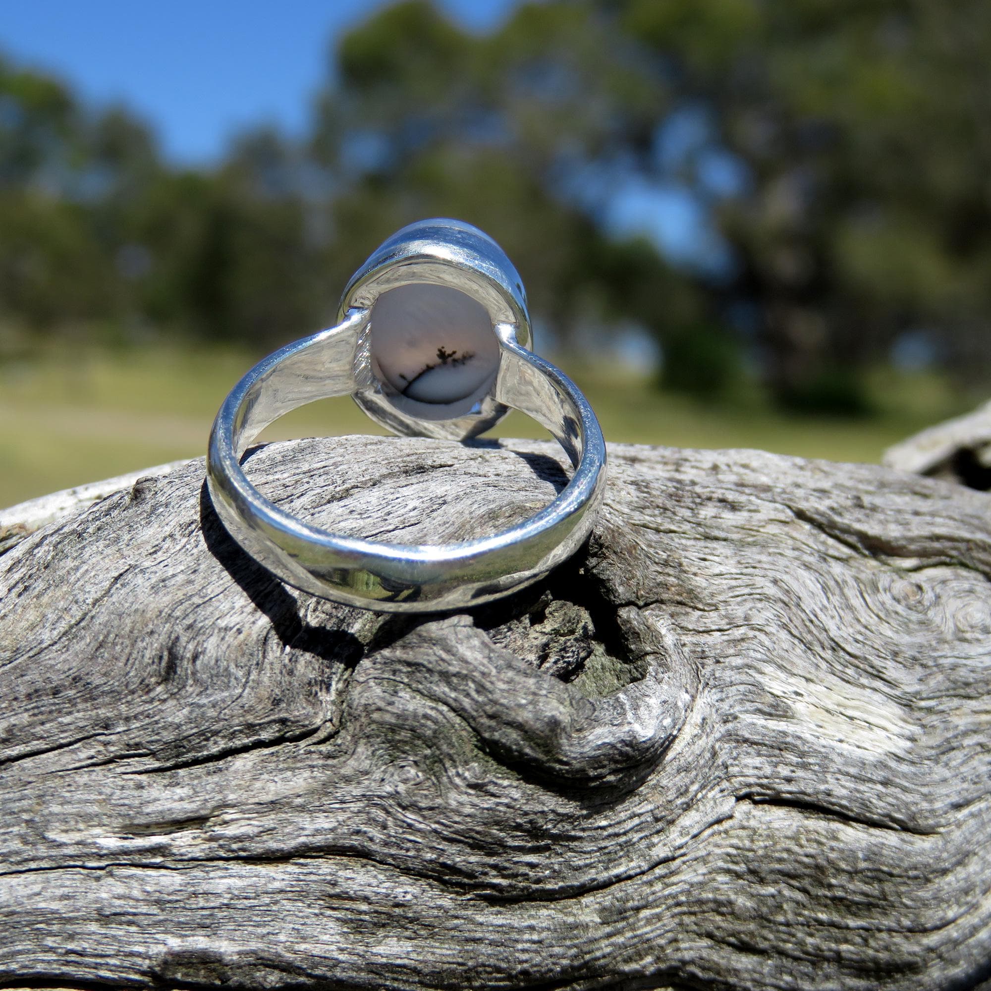 Merlinite Ring Size 6.5, Dendritic Agate Ring, Melinite Jewelry ...