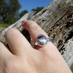 Merlinite Ring Size 6.5, Dendritic Agate Ring, Melinite Jewelry ...