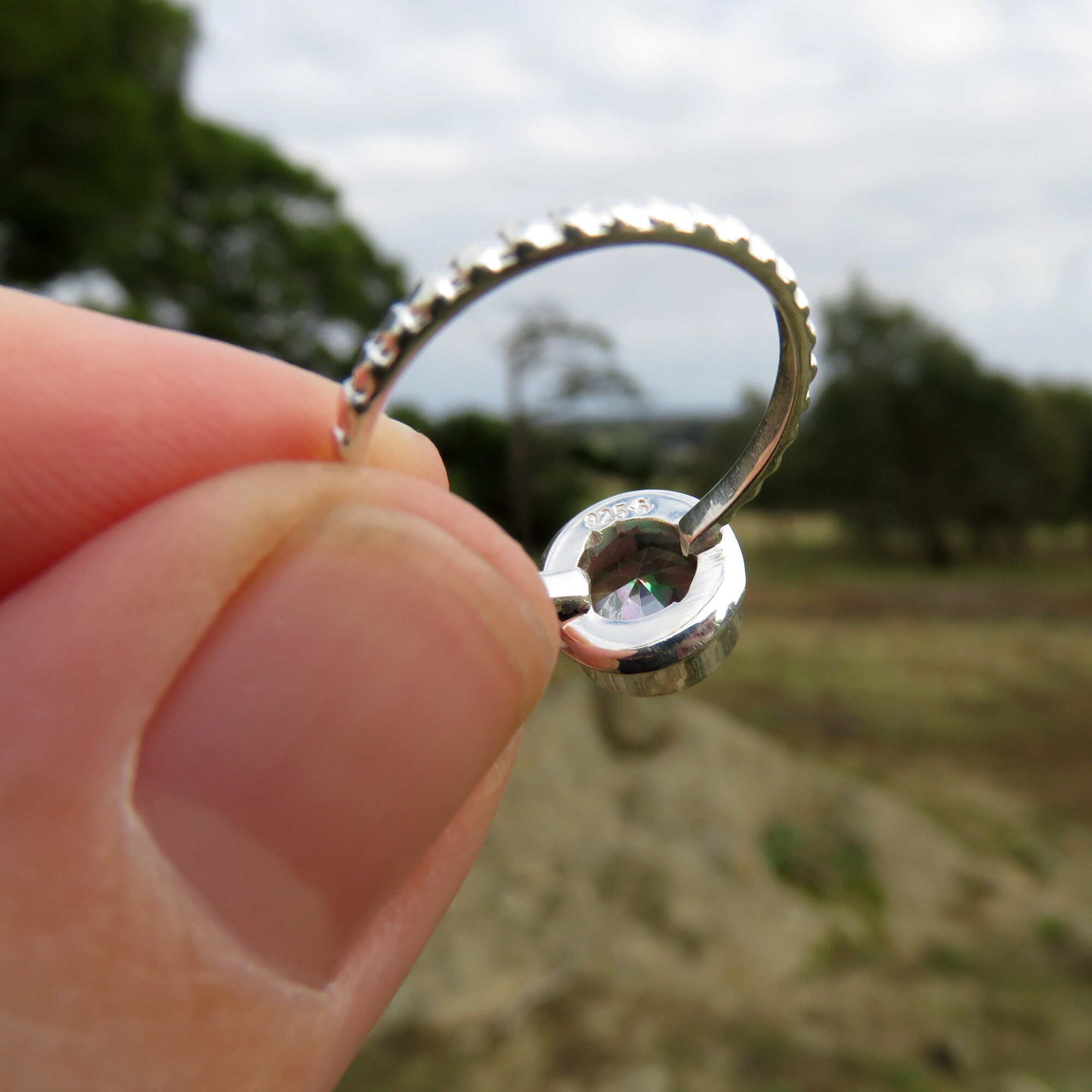 Mystic quartz ring rainbow quartz ring crystal ring | Etsy