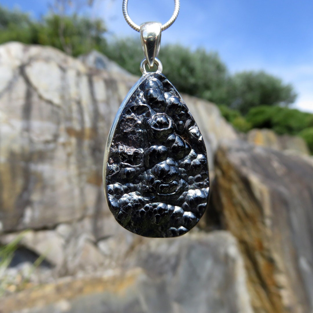 Botryoidal Hematite Pendant, Kidney Ore Unusual Pendants, Gemstone ...