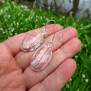 Rhodochrosite Earrings, Inca Rose Rhodochrosite Crystal, Healing ...