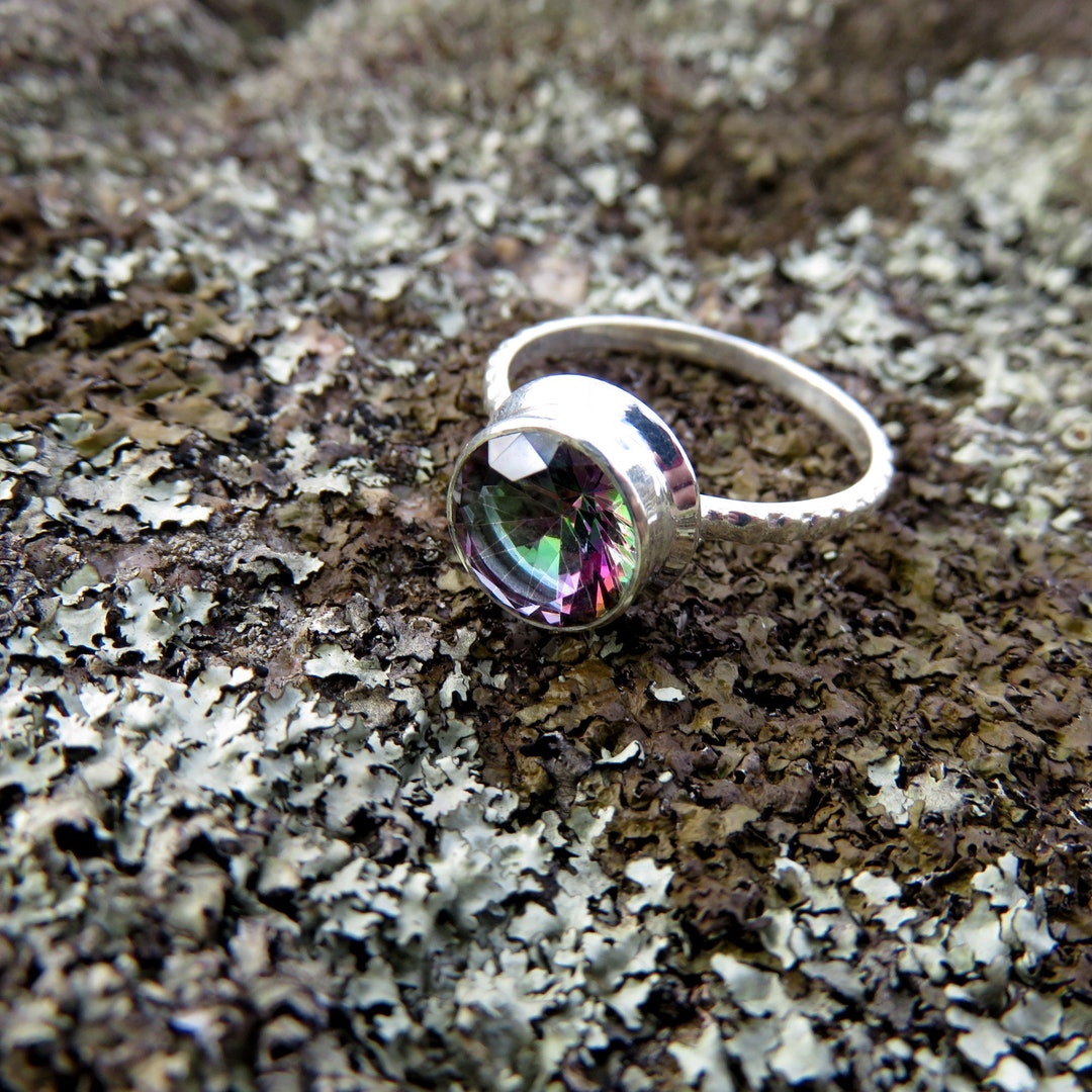 Mystic Quartz Ring Rainbow Quartz Ring Crystal Ring - Etsy