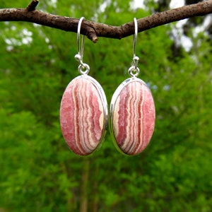 Rhodochrosite Earrings, Inca Rose Rhodochrosite Crystal, Healing ...