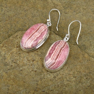 Rhodochrosite Earrings, Inca Rose Rhodochrosite Crystal, Healing ...
