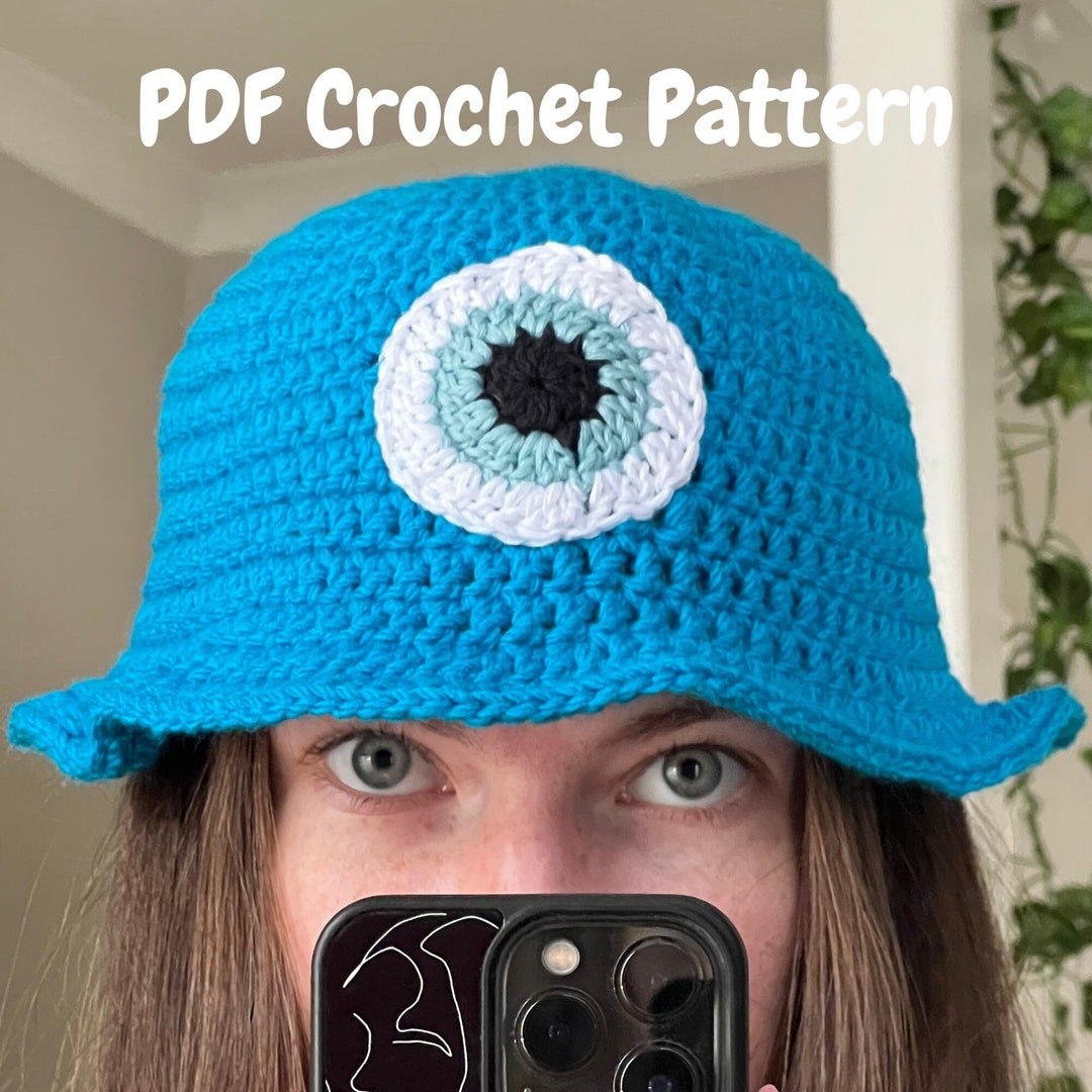 Evil Eye Bucket Hat Crochet Pattern PDF - Etsy