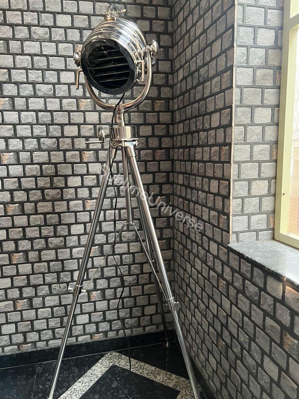 Handmade Industrial Chrome Finish Steel Swing Head Searchlight ...