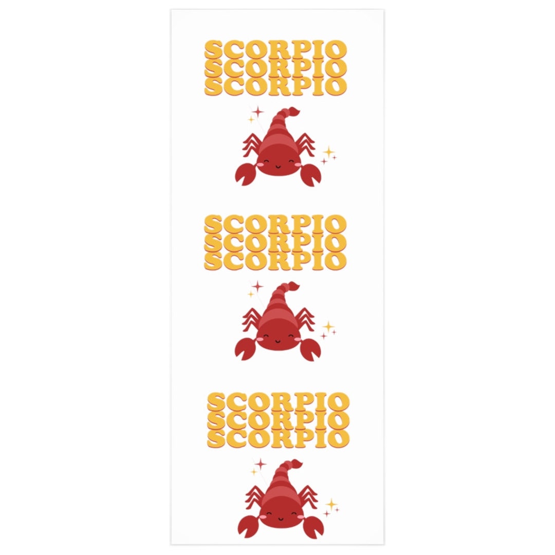 Scorpio Wrapping Paper, Scorpio Gift Idea, Scorpio Gifts, Zodiac Sign ...