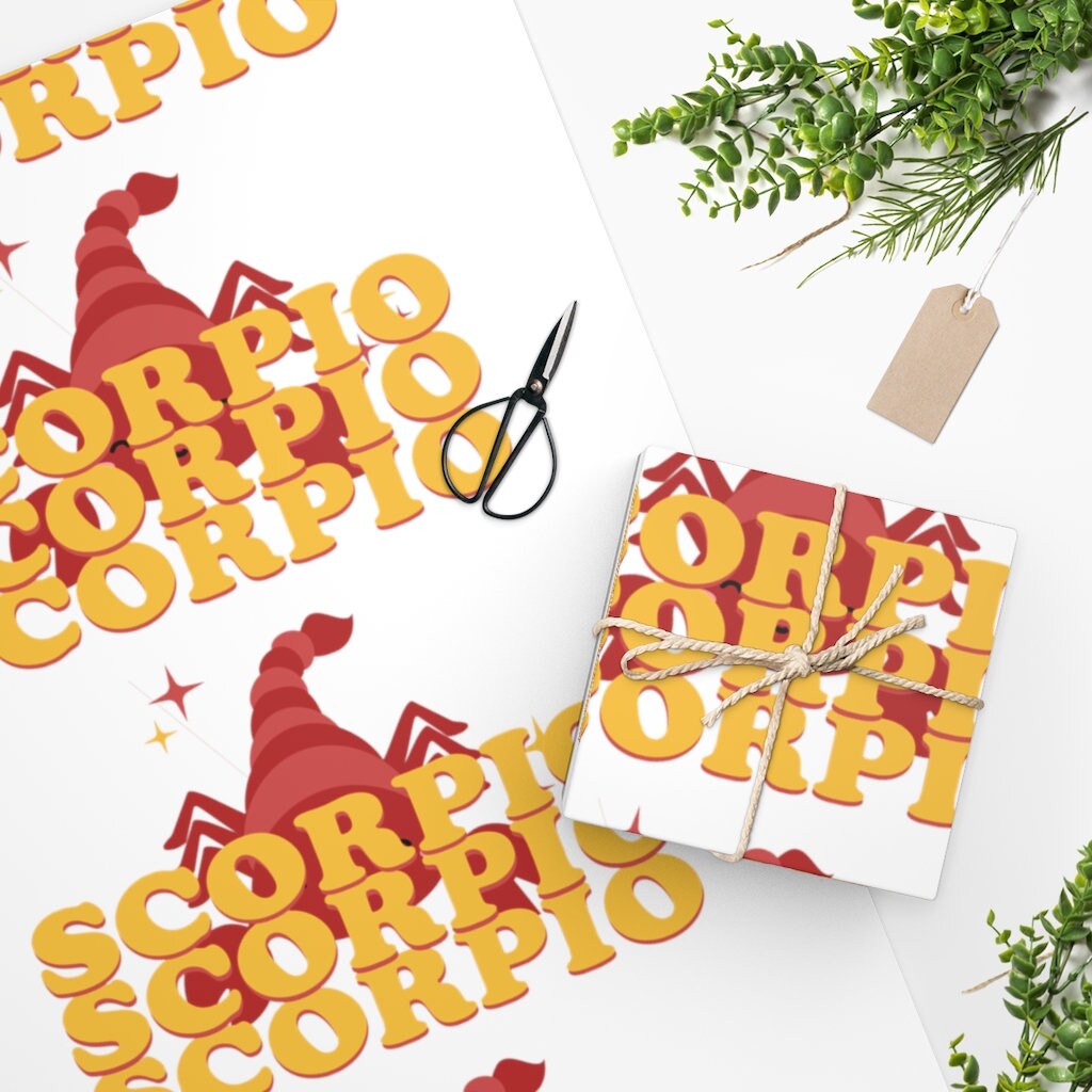 Scorpio Wrapping Paper, Scorpio Gift Idea, Scorpio Gifts, Zodiac Sign ...