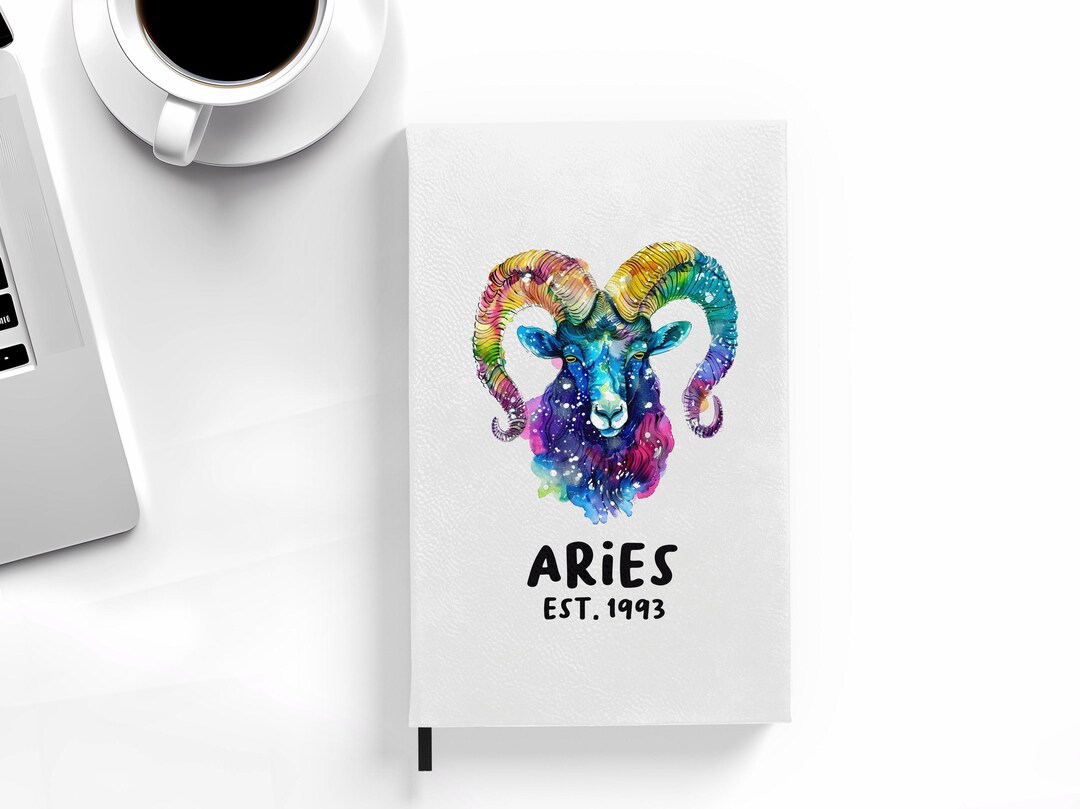 Aries Notebook, Aries Journal, Ruled Line Pages, Gift Idea, Gratitude Journal, Memory Book ...