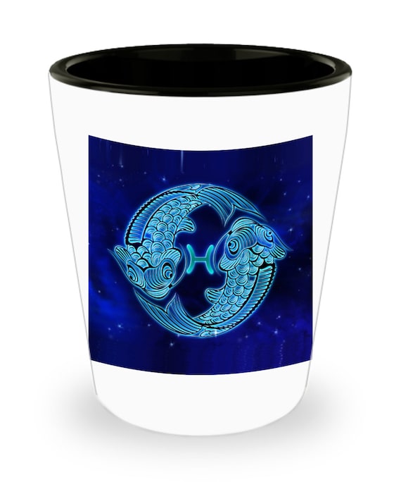Pisces Shot Glass Astrology Gifts Gift for Pisces Astrology | Etsy