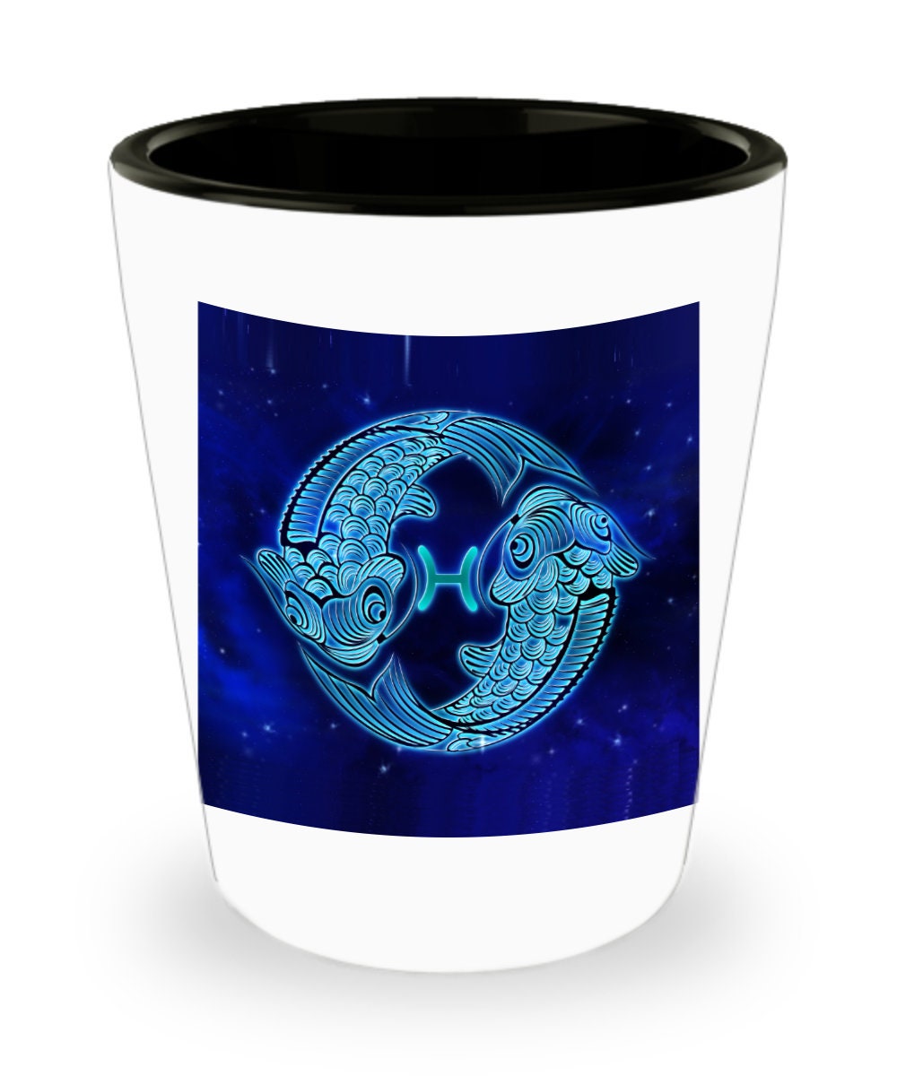 Pisces Shot Glass Astrology Gifts Gift for Pisces Astrology | Etsy