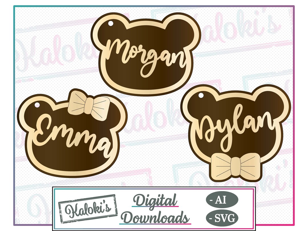 Bear Name Tags DIGITAL DOWNLOAD - Etsy