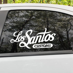 Los Santos Customs Decal Grand Theft Auto GTA Bumper Sticker Bennys ...