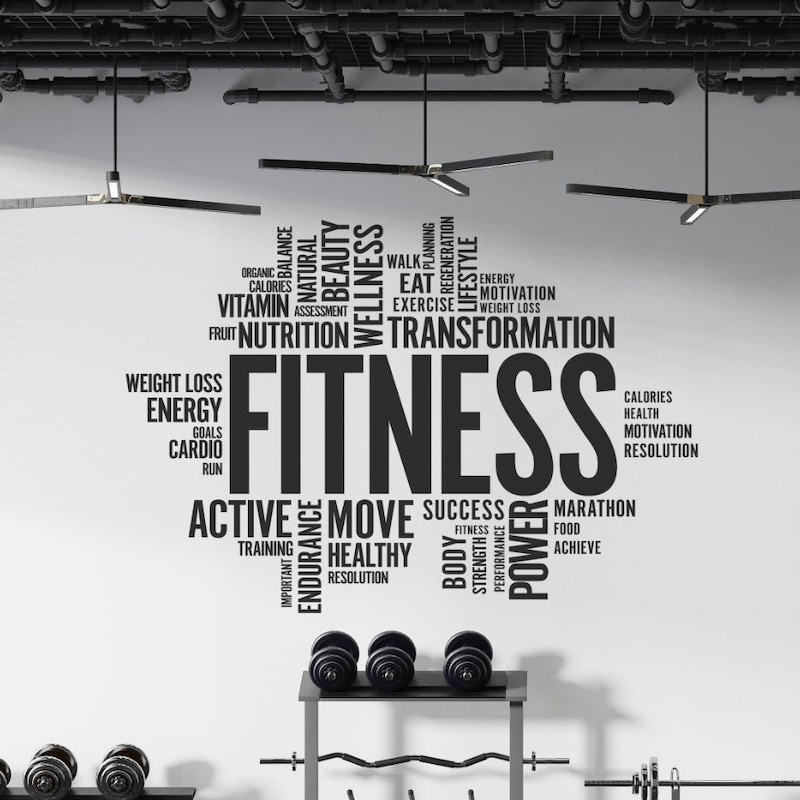 Fitness Wall Decals - Etsy