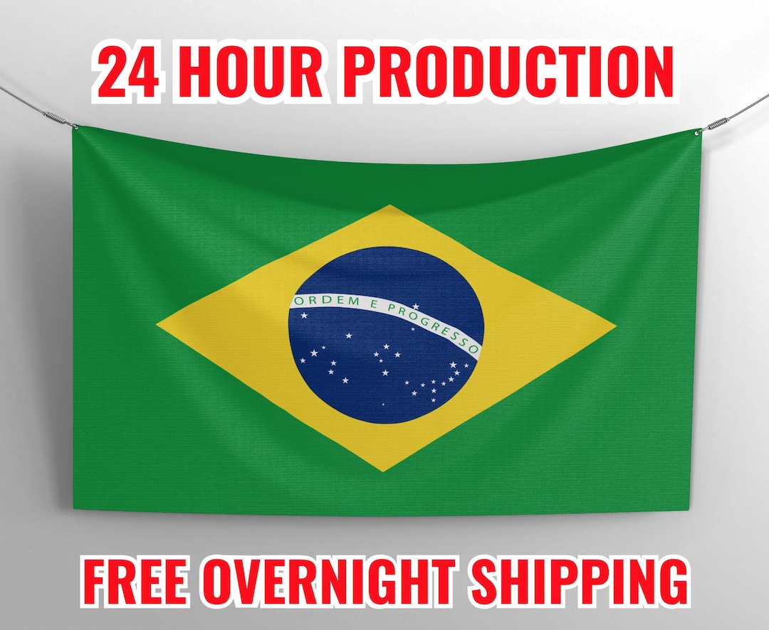 Flag of Brazil Banner | Brazilian Banner | Premium 13oz Vinyl Banner ...