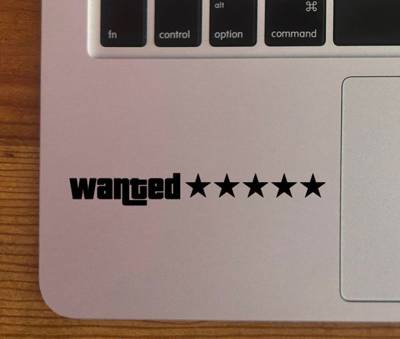 GTA Wanted Decal Five Stars Sticker Five Stars Wanted - Etsy
