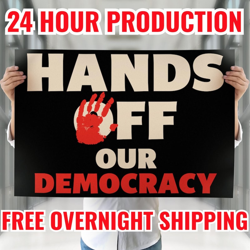 Democracy Protest Sign - Etsy