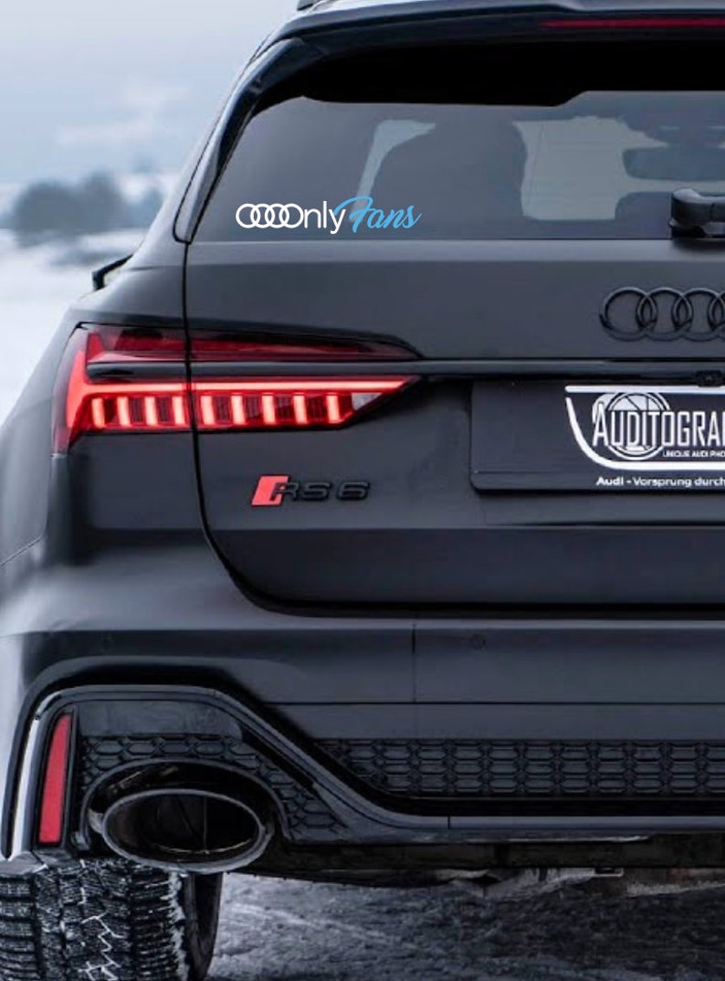 Audi Fans Car Decal Audi Sticker Onlyfans Audi Emblem Logo - Etsy