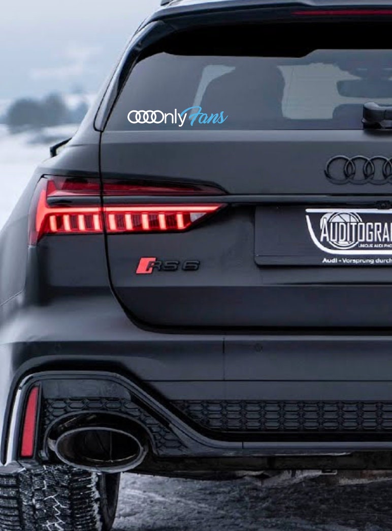 Audi Fans Car Decal Audi Sticker Onlyfans Audi Emblem - Etsy