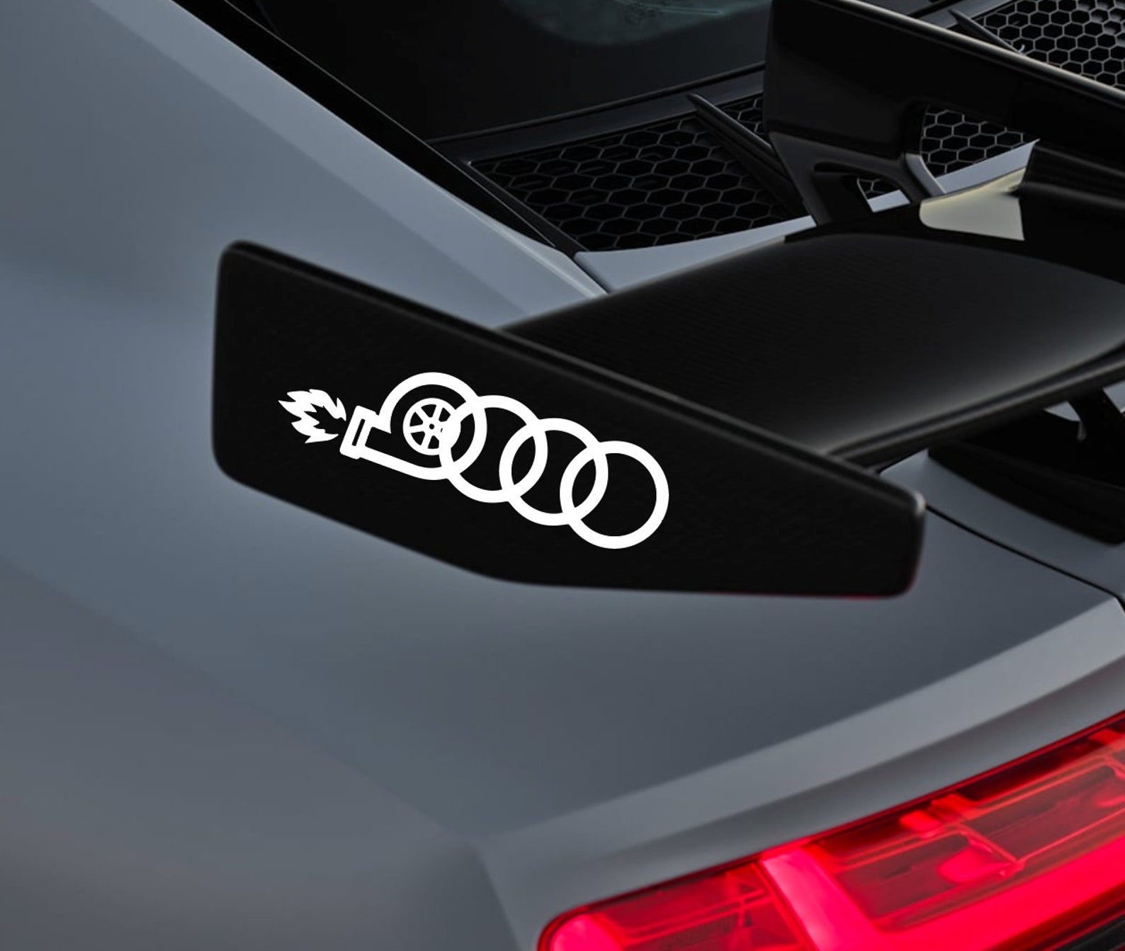 Turbo Audi Decal Audi Emblem Logo Vinyl Sticker Laptop, Car, Window, Mirror, Bumper Sticker - Etsy