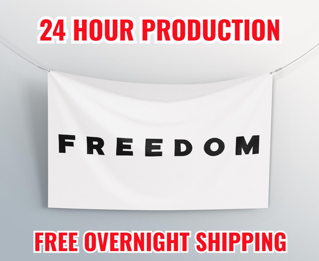 Charlie Kirk Freedom Banner 13oz Vinyl Flag, Memorial Tribute, Gift ...