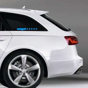 GTA Wanted Decal Five Stars Sticker Five Stars Wanted Level Bumper ...