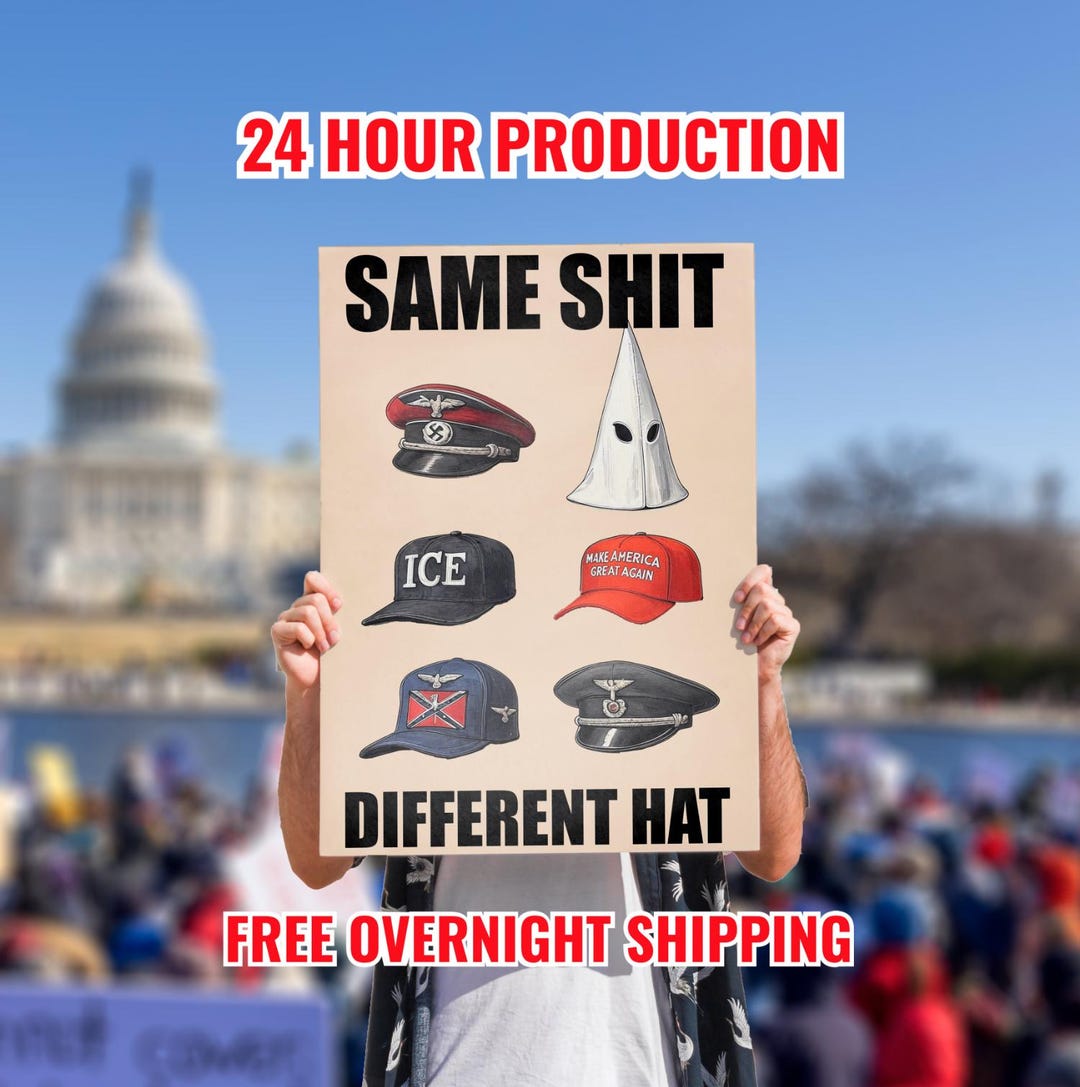 No Kings Protest Poster, Save Democracy, Abolish ICE, Anti Trump ...