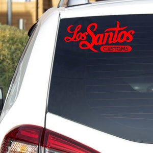 Los Santos Customs Decal Grand Theft Auto GTA Bumper Sticker Bennys ...