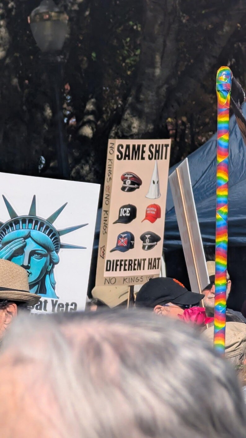 No Kings Protest Poster, Save Democracy, Abolish ICE, Anti Trump ...