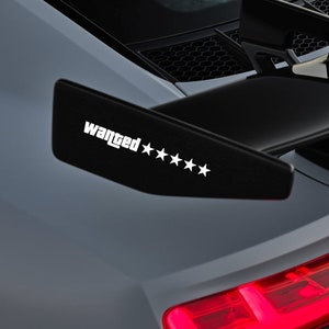 GTA Wanted Decal Five Stars Sticker Five Stars Wanted Level Bumper ...