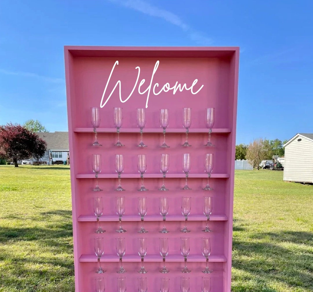 Welcome Decal | Champagne Wall Sticker | Welcome Celebration Sign ...