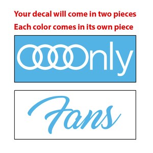 Audi Fans Car Decal | Audi Sticker | Onlyfans | Audi Emblem Logo ...