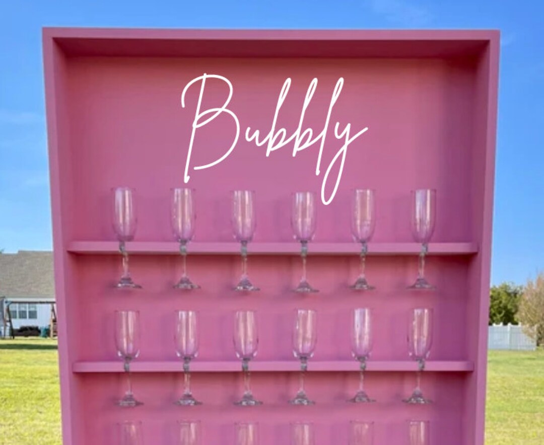 Bubbly Decal Champagne Wall Celebration Sign Event Drinks Bubbly ...