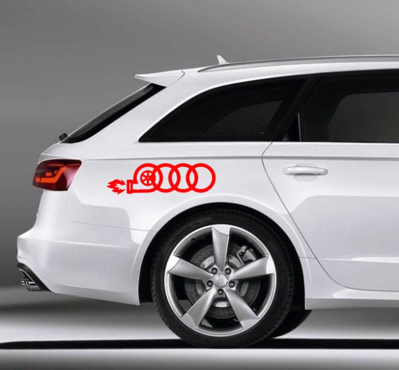 Turbo Audi Decal Audi Emblem Logo Vinyl Sticker - Etsy
