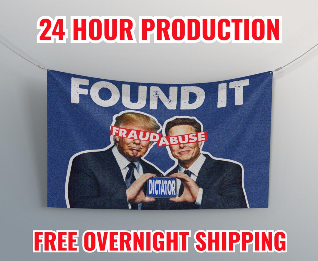 Anti Elon Musk Donald Trump Banner | Anti Dictator Flag | DOGE Fraud ...
