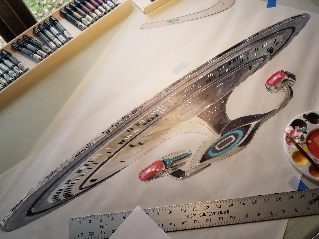 STARSHIP GALAXY CLASS Rendering - Etsy