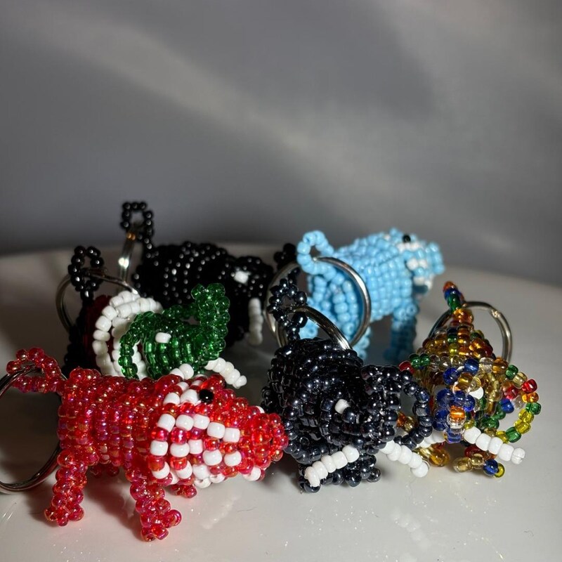 Beaded Animal Keychain - Etsy
