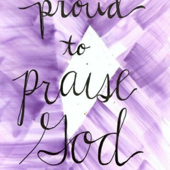 Purple Praise Notecard | Etsy