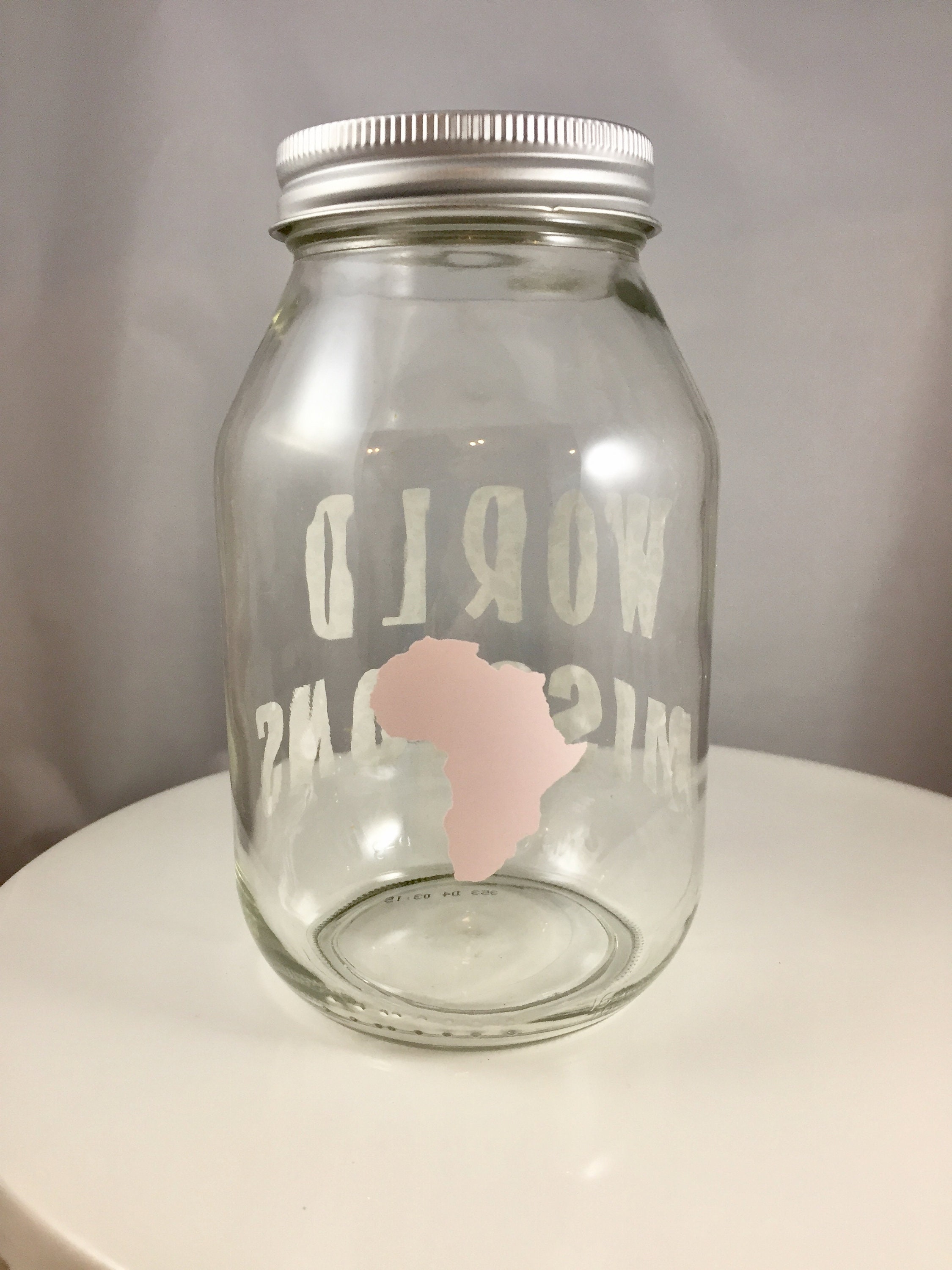 World Missions Jar (shown With Africa on Back) - Etsy