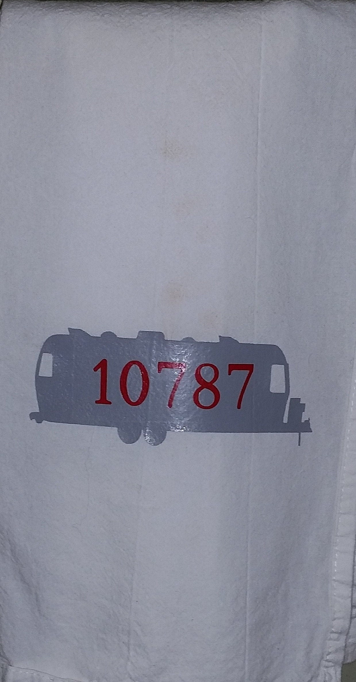 Custom Big Red Numbers Towel - Etsy
