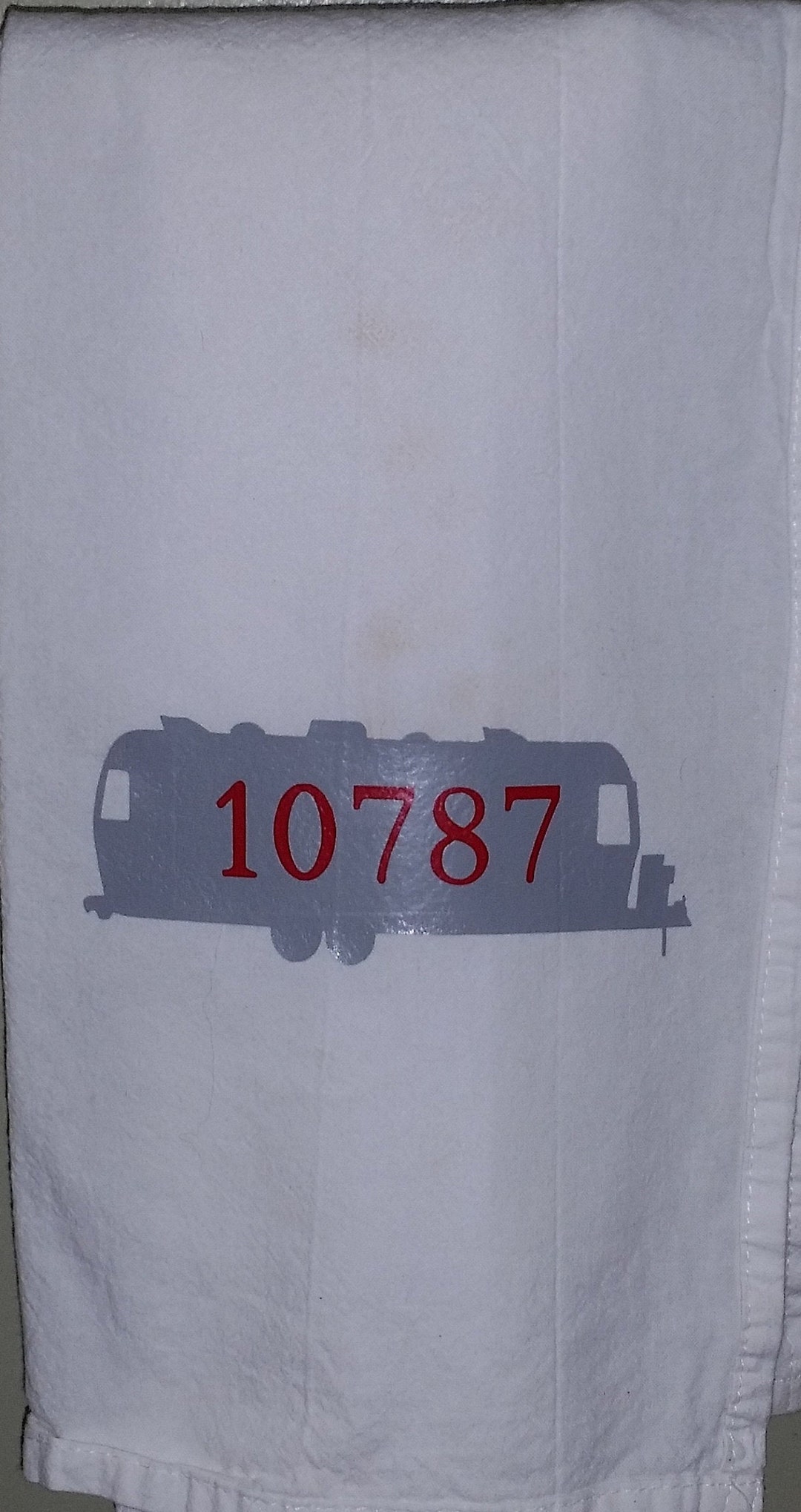 Custom Big Red Numbers Towel - Etsy