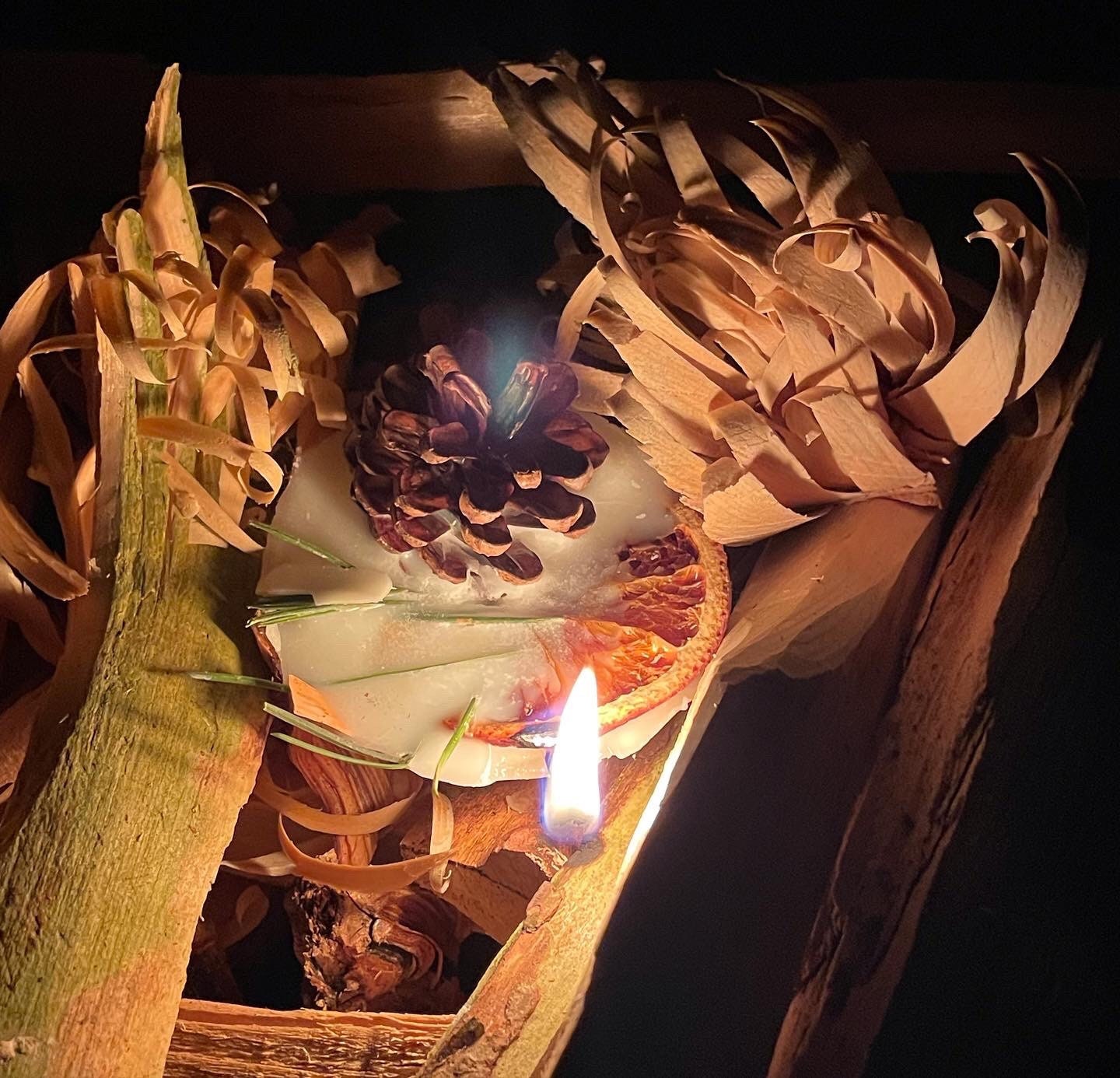 Bushcraft Gift Set Camping Candle With Pinecone Fire Starters - Etsy