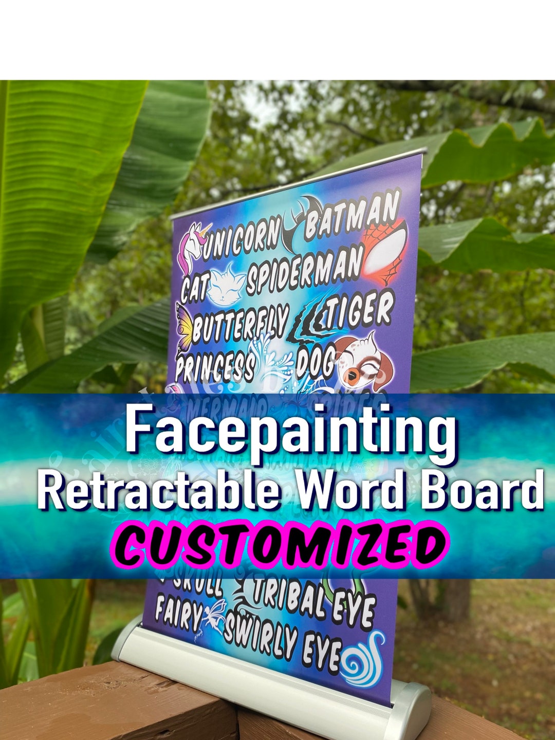 CUSTOMIZED Vinyl Word Board Portable Durable Retractable Tabletop ...