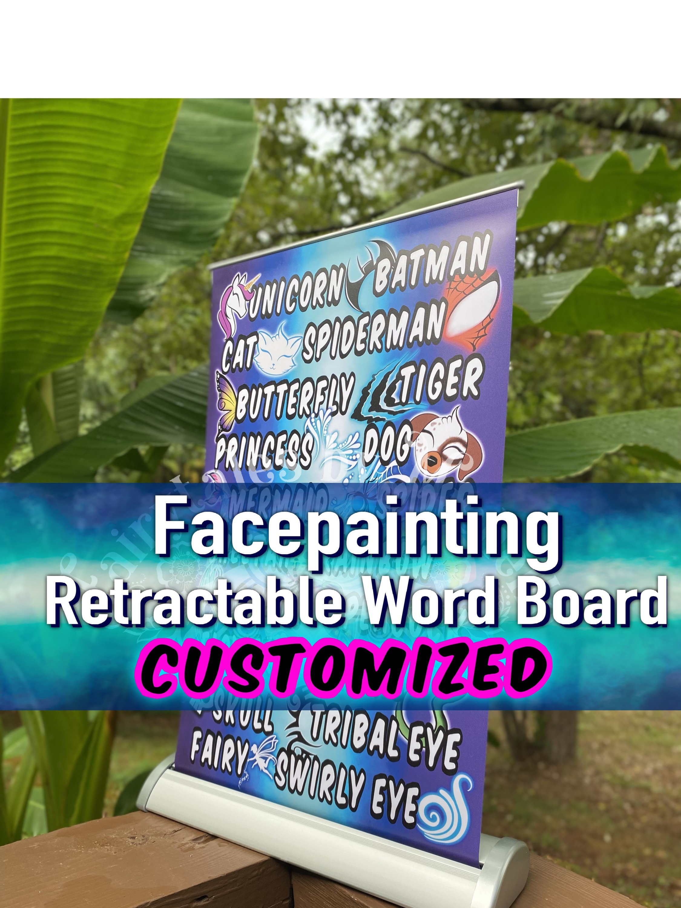 CUSTOMIZED Vinyl Word Board Portable Durable Retractable Tabletop ...