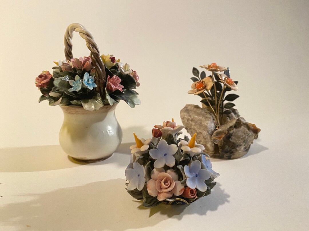 Handmade Capodimonte Flower Baskets and Frank Mosse Hand Crafted ...