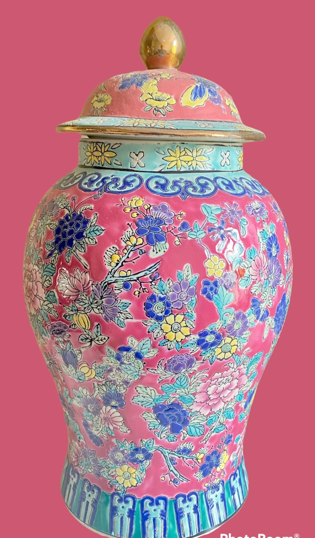 Antique Ginger Jar With Butterflies - Etsy