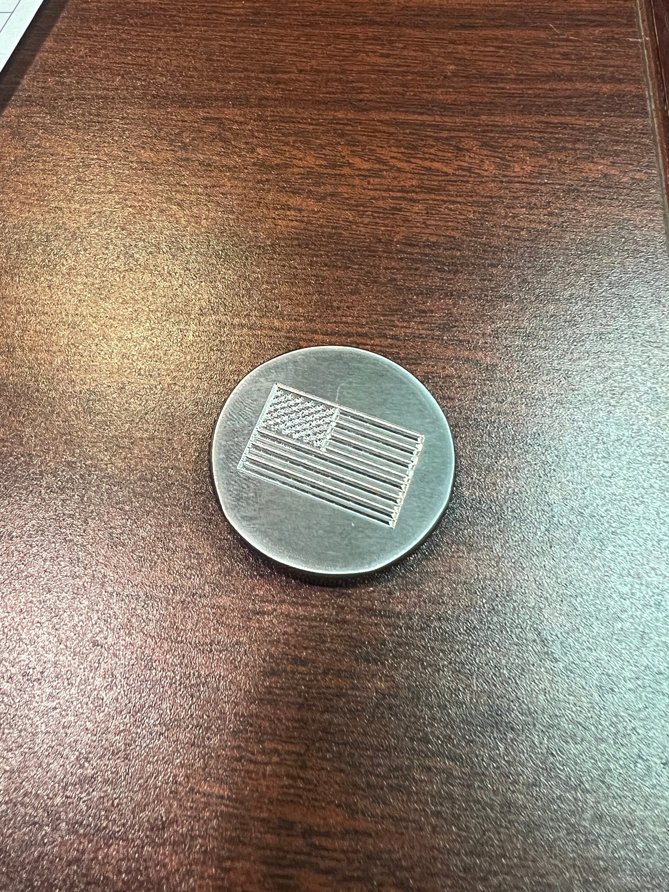 American Flag Poker Card Protector-personalized Stainless Steel Poker ...